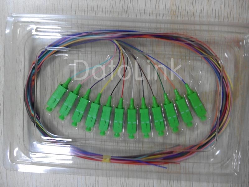 SC/APC SM 12 Colors pigtails 0.9mm 12pcs/Plastic box