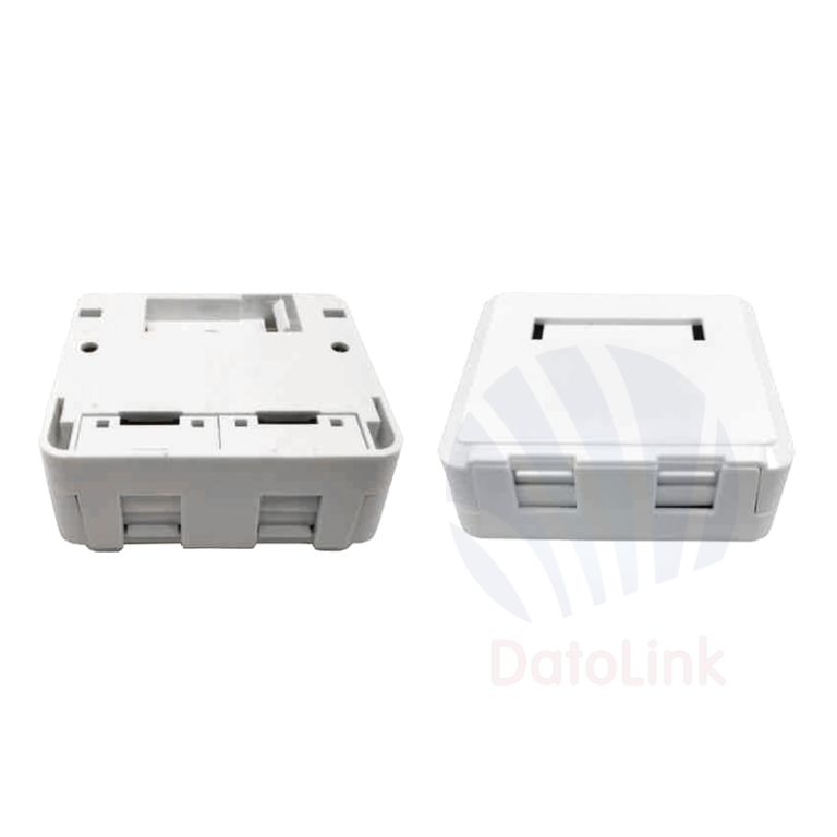 RJ45 socket box 2-port unshielded